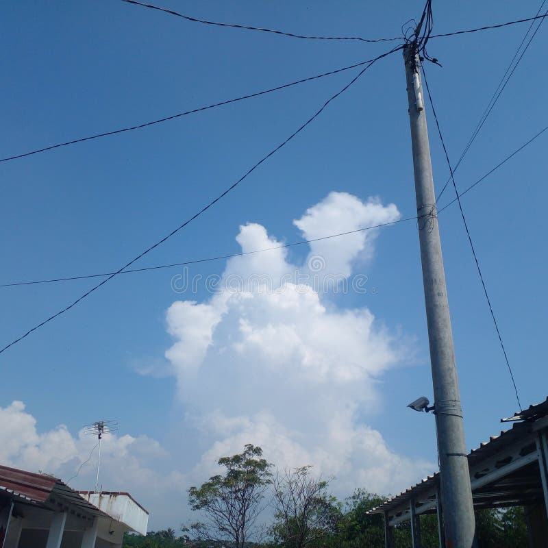 Cloude and power pole stock photo. Image of power, cloude - 288497414