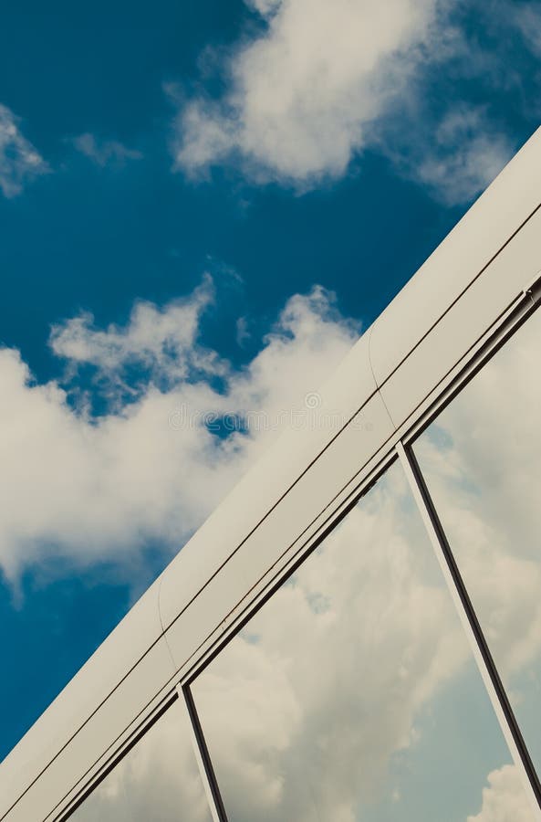 Sky Reflection in the Window Stock Image - Image of bright, shot: 141385739