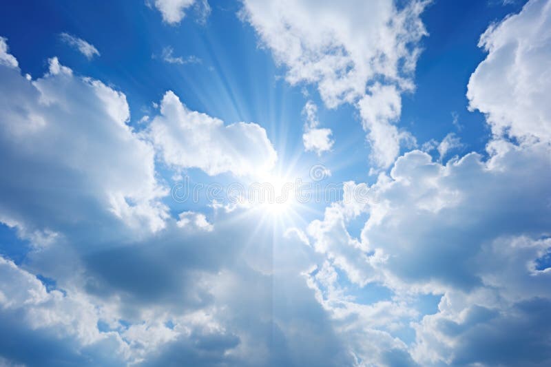 Clouded Sky with a Distinct Light Beam Stock Photo - Image of sunlight ...