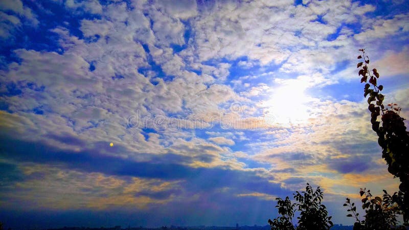 Cloudly sky stock photo. Image of blue, clouds, cyan - 10486318