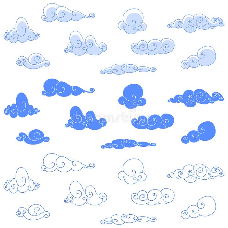 Stylized Clouds Stock Illustrations – 49,381 Stylized Clouds Stock ...