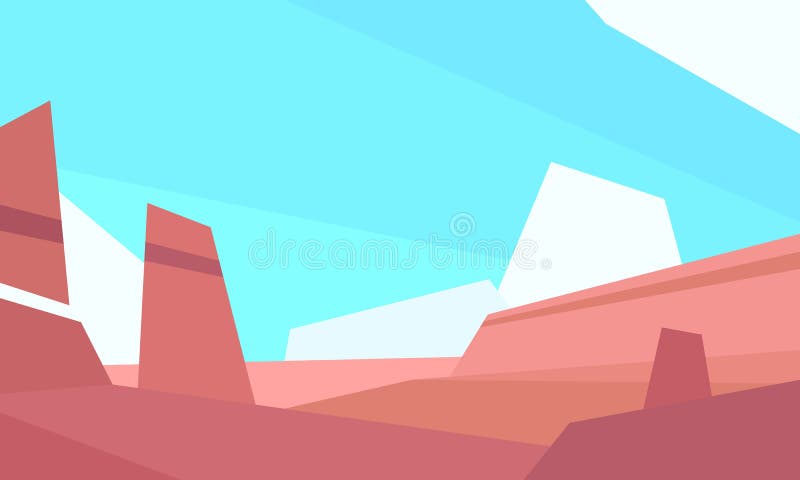 Low poly mesa landscape stock vector. Illustration of horizontal ...