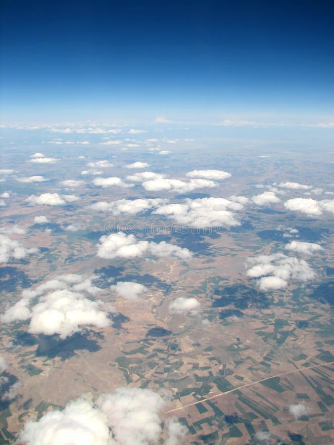 Clouds above horizon stock image. Image of flying, environment - 5698125