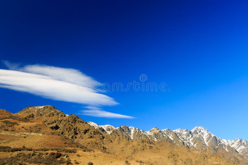 The Remarkables Mountain Range with Trees Silhouette in Black and White ...