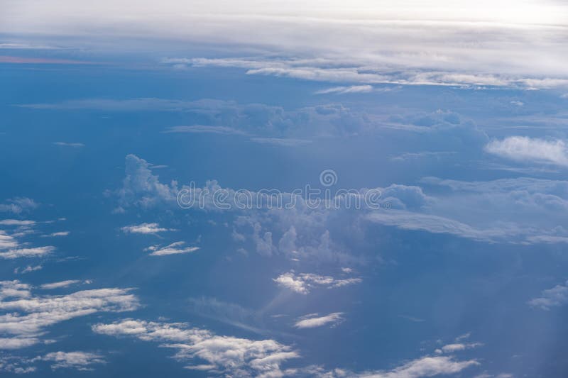 Clouds from an Aerial View Sky Perspective from Above Looking Down on the Clouds Stock Image ...