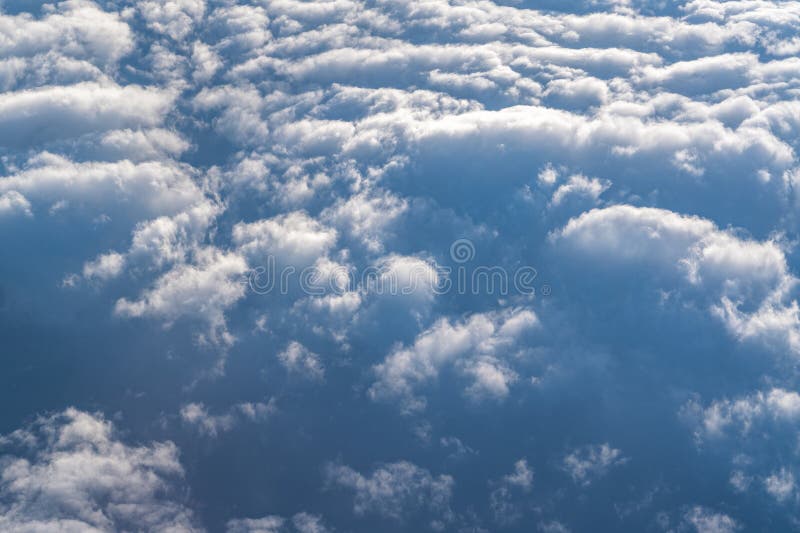 Clouds from an Aerial View Sky Perspective from Above Looking Down on the Clouds Stock Image ...