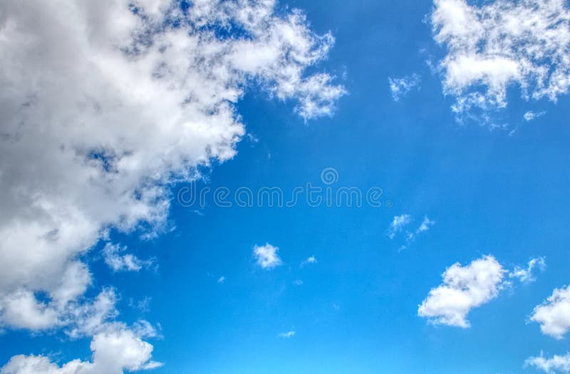 Clouds Against a Vivid Blue Sky on a Summers Day in June in the UK ...