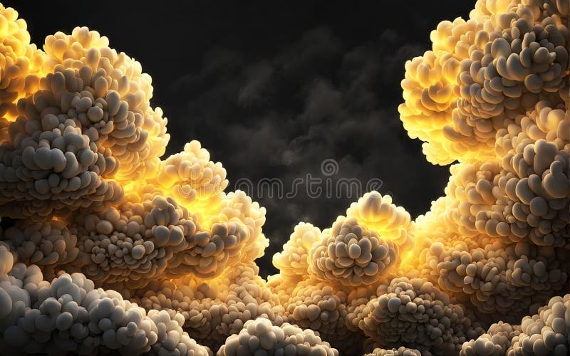 Clouds from AI Floating in the Air There Was Black Streak of Clouds ...