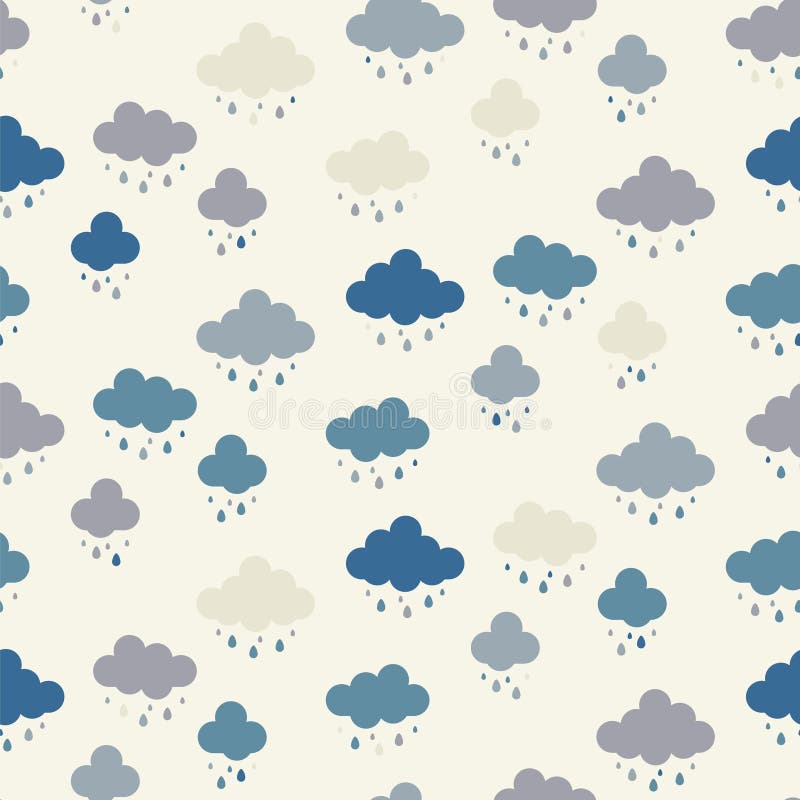 Rain Weather Icon Set. Cloud Vector In Trendy Flat Style Isolated On ...