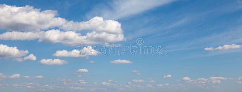 Clouds, Beautiful Blue Sky, Web Banner Stock Photo - Image of space ...