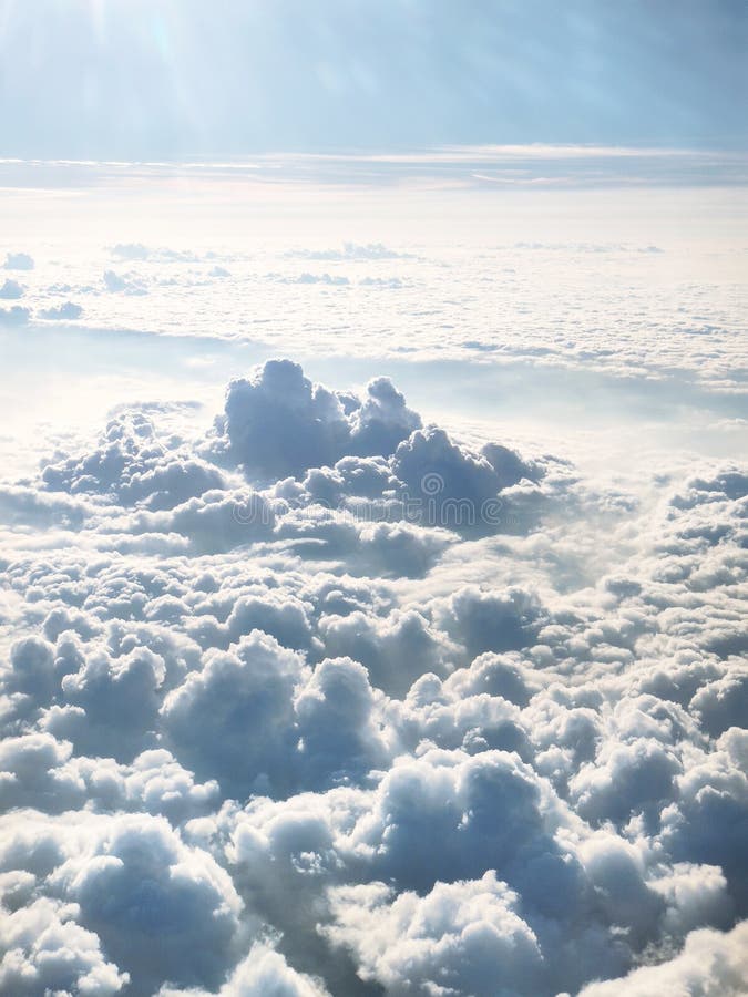 Clouds. Beautiful View from the Airplane Window Stock Photo - Image of ...