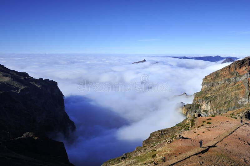 Clouds below the Mountains stock photo. Image of arieiro - 28389002