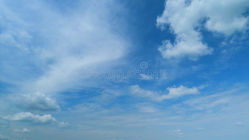 Clouds with Blue Light Blue Sky in Horizon. No Birds and Free of ...