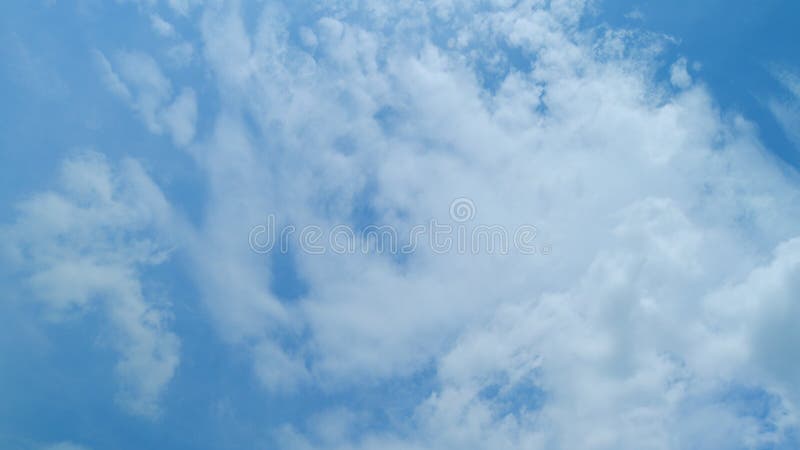 Clouds with Blue Light Blue Sky in Horizon. No Birds and Free of ...