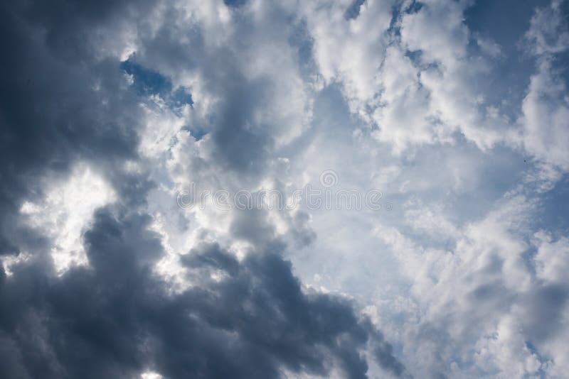 Dense Clouds with Blue Sky. Natural Sky Background. Stock Photo - Image ...