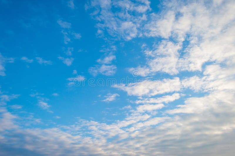 Clouds in a Blue Sky in Autumn Stock Image - Image of netherlands, dawn ...
