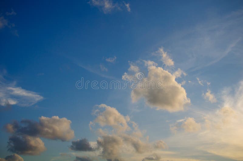Clouds in the Blue Sky, Blue Sky on Good Weather Day Stock Photo ...