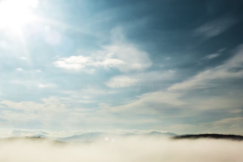 Clouds in the Blue Sky on a Bright Cloudy Day Stock Image - Image of ...