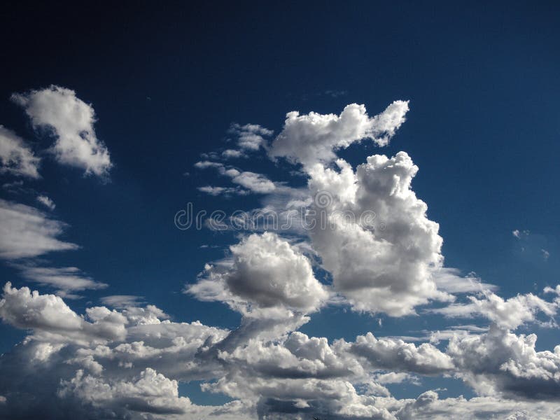 Clouds in Blue Sky, Climate Concept Stock Photo - Image of cloudscape ...