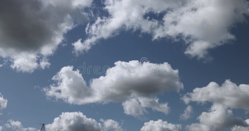 Clouds in the Blue Sky in Cloudy Windy Weather Stock Video - Video of ...