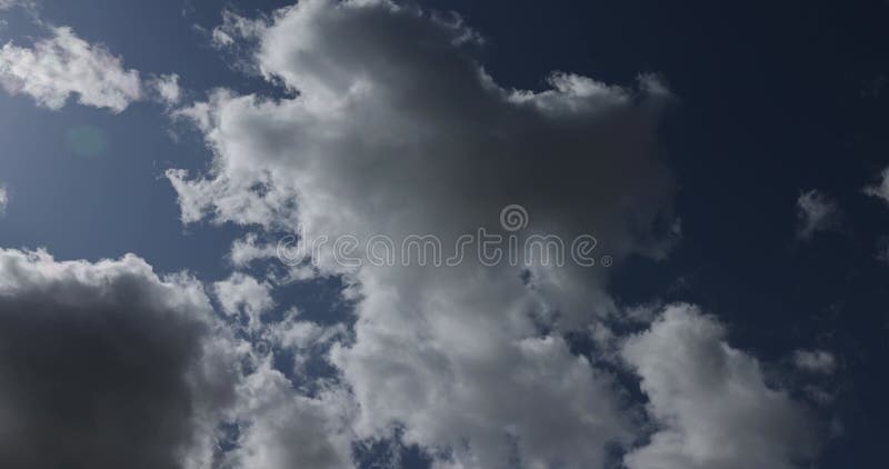 Clouds in the Blue Sky in Cloudy Windy Weather Stock Footage - Video of ...