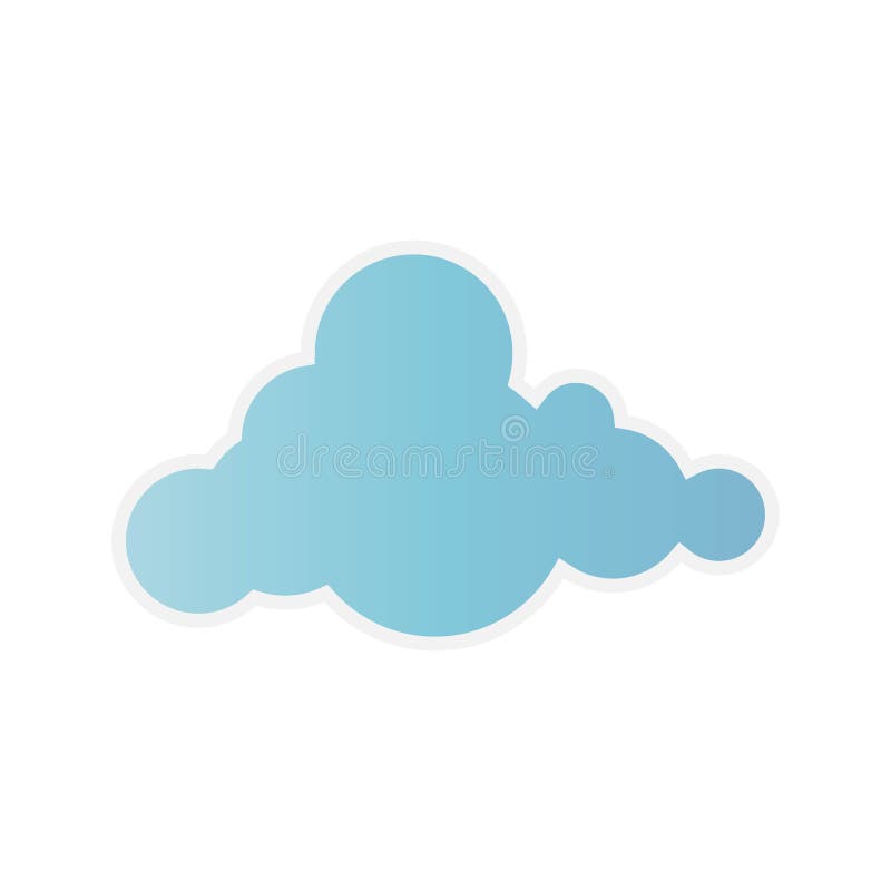 Clouds. Blue Sky with Different Cloud Shapes Stock Vector ...