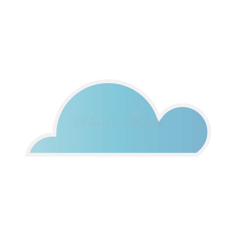 Clouds. Blue Sky with Different Cloud Shapes Stock Vector ...