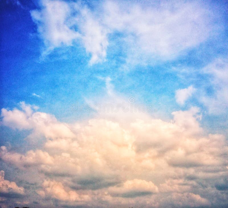 Clouds in the Blue Sky. Oxygen, Environment Stock Photo - Image of ...