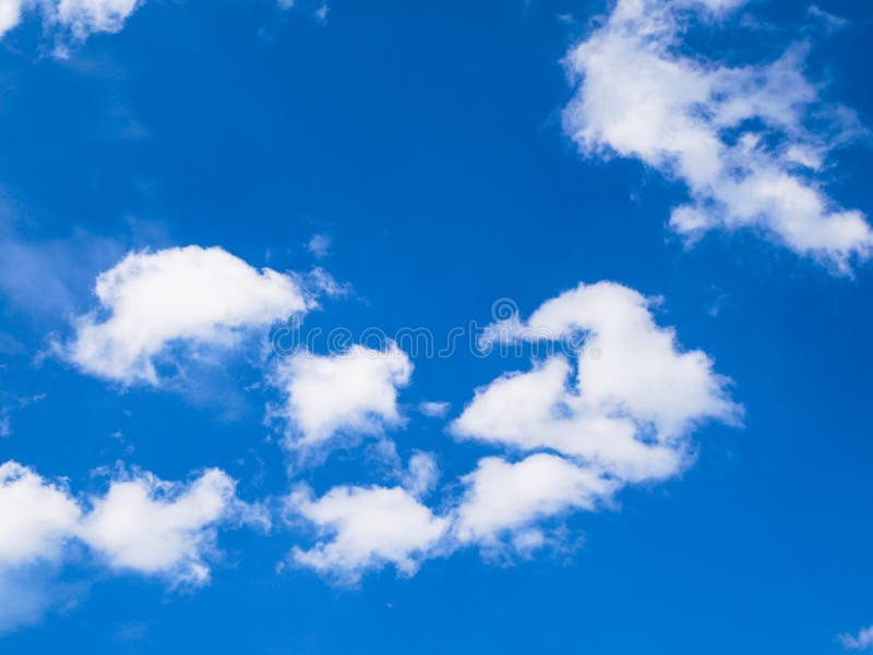 Blue Sky, Clouds in the Blue Sky. Oxygen Environment. Stock Image ...