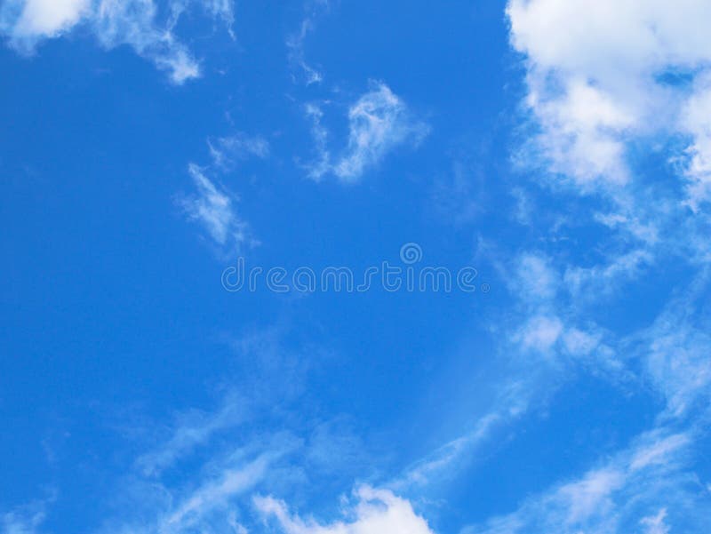 Blue Sky, Clouds in the Blue Sky. Oxygen Environment. Stock Image ...