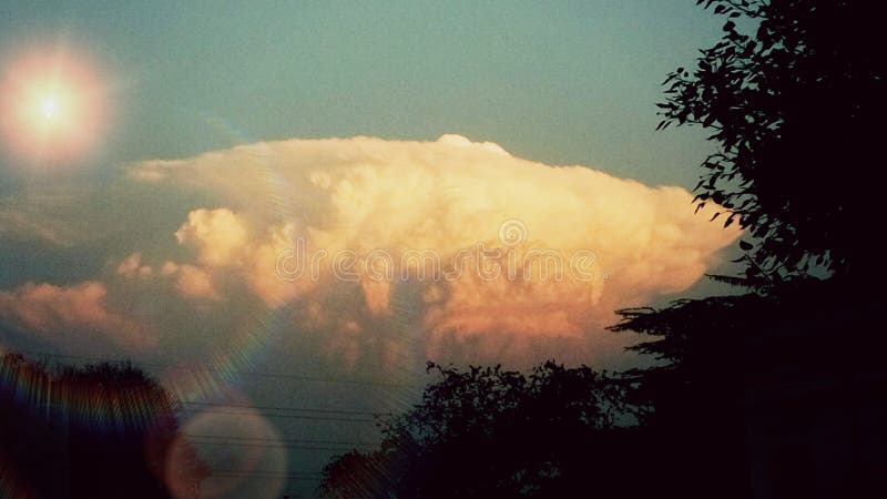 Clouds is in Blue Sky Real View in Village. Stock Image - Image of blue ...