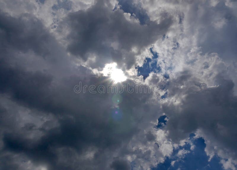 Clouds blue sky sun ray stock image. Image of blue, abstract - 187160393