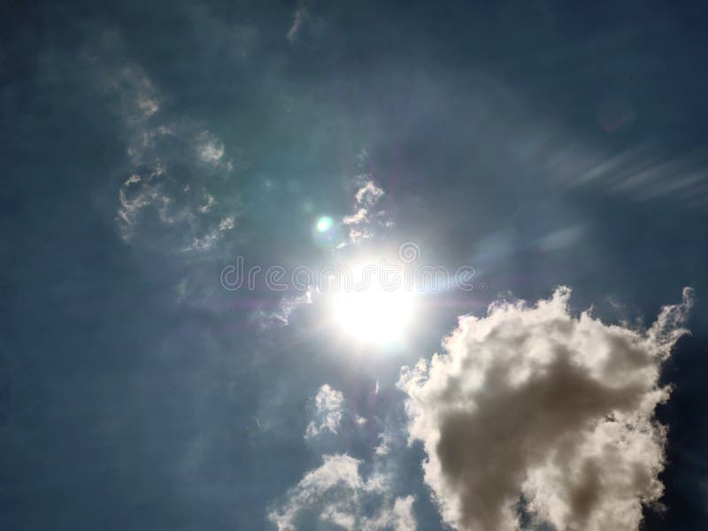Clouds blue sky sun ray stock photo. Image of view, meteorology - 204512592
