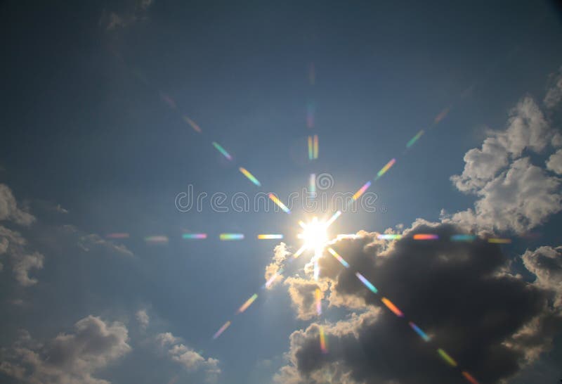 Clouds blue sky sun ray stock image. Image of clear - 263351891