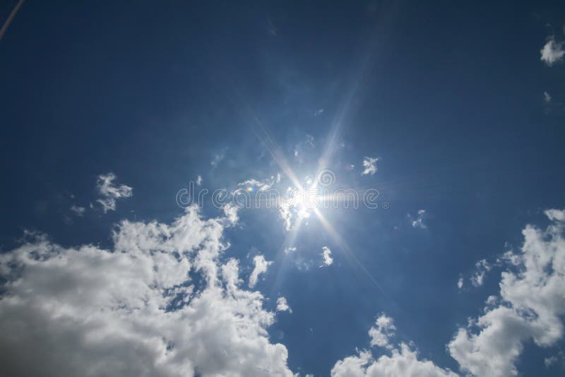Clouds blue sky sun ray stock photo. Image of freedom - 263351906