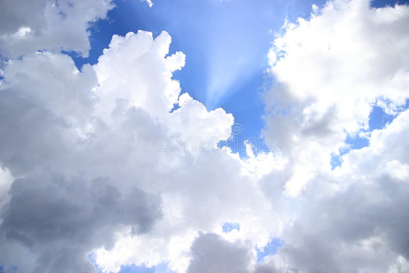 Clouds on blue sky stock photo. Image of climate, sunbeam - 143250244