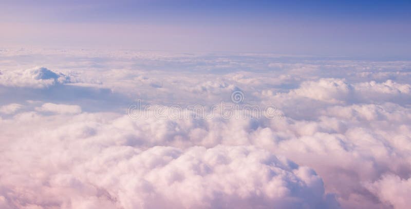Clouds in the Blue Sky, Top View Stock Image - Image of holiday, flight ...