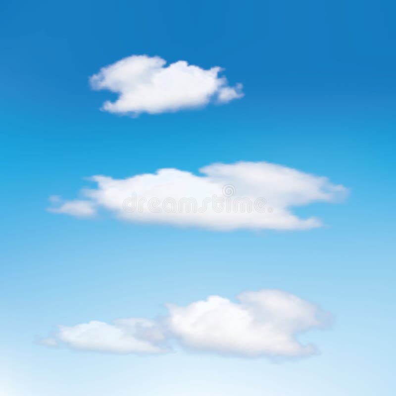 Clouds in the Blue Sky. Vector Cloud Samples Stock Vector ...