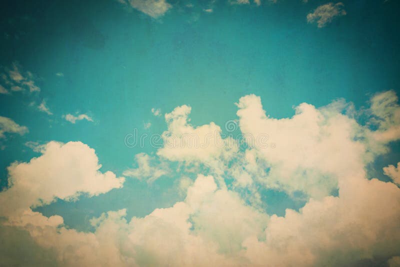Clouds and blue sky stock photo. Image of retro, bright - 53945632