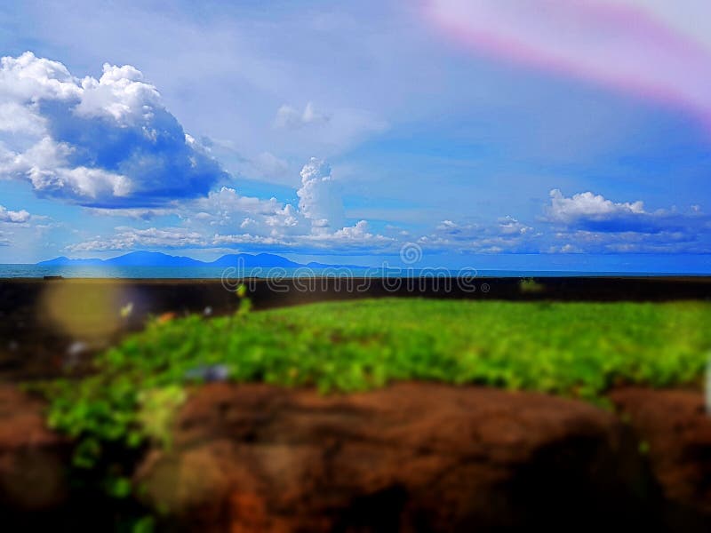 Clouds and Blue Sky with Weh Island Background Stock Image - Image of ...