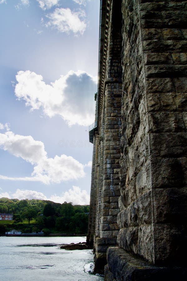 Clouds and Bridge Stonework Stock Photo - Image of close, landscape ...