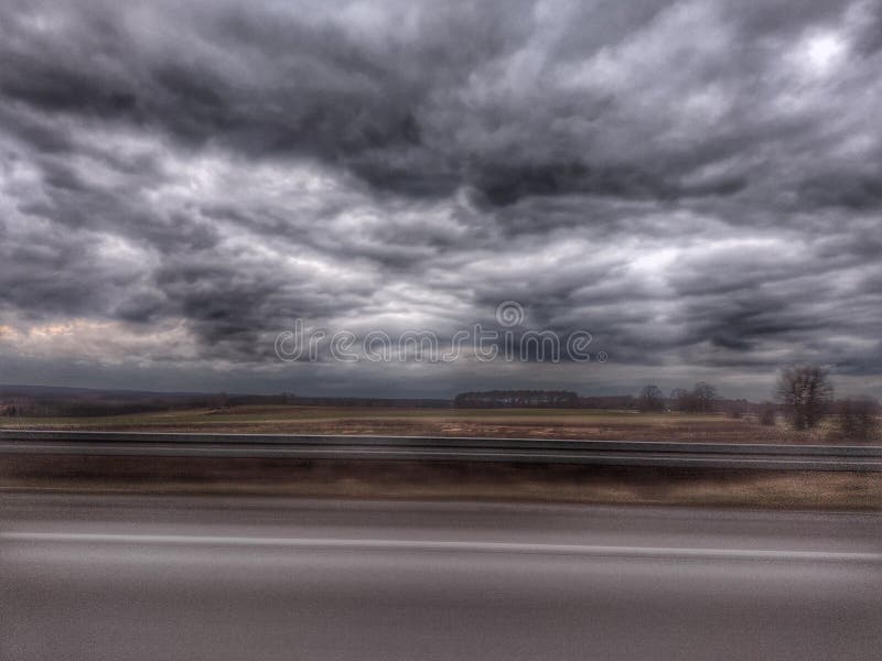 Clouds that bringing rain. stock image. Image of horizon - 231663009