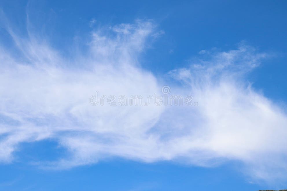 A Beautiful Ashy White Cloud with a Bright Blue Sky Stock Photo - Image of cloudscape, shape ...