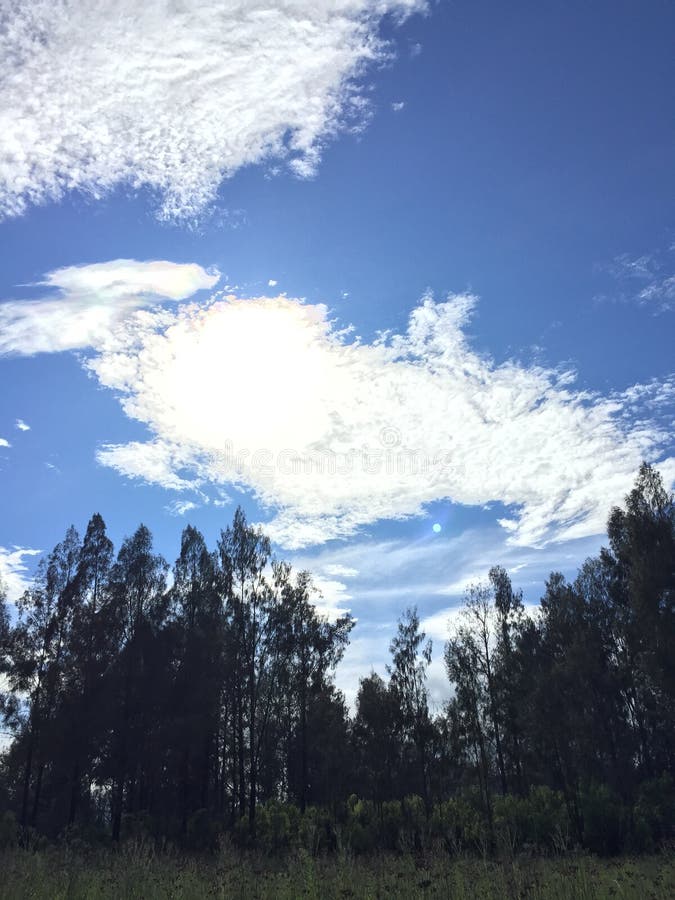 Cheerful Clouds Over the Bluffs Stock Photo - Image of lake, juniper ...