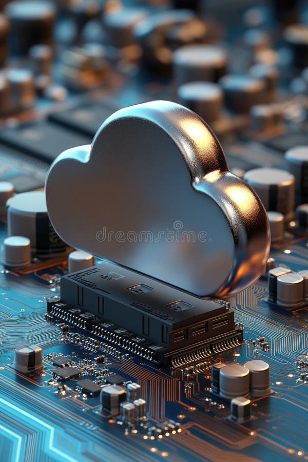 Clouds on Chips: Server Technology Advancements Stock Photo - Image of ...
