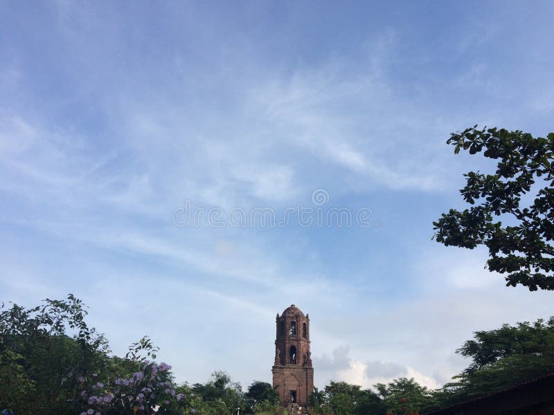 Clouds, church and chill stock photo. Image of philippines - 112858488