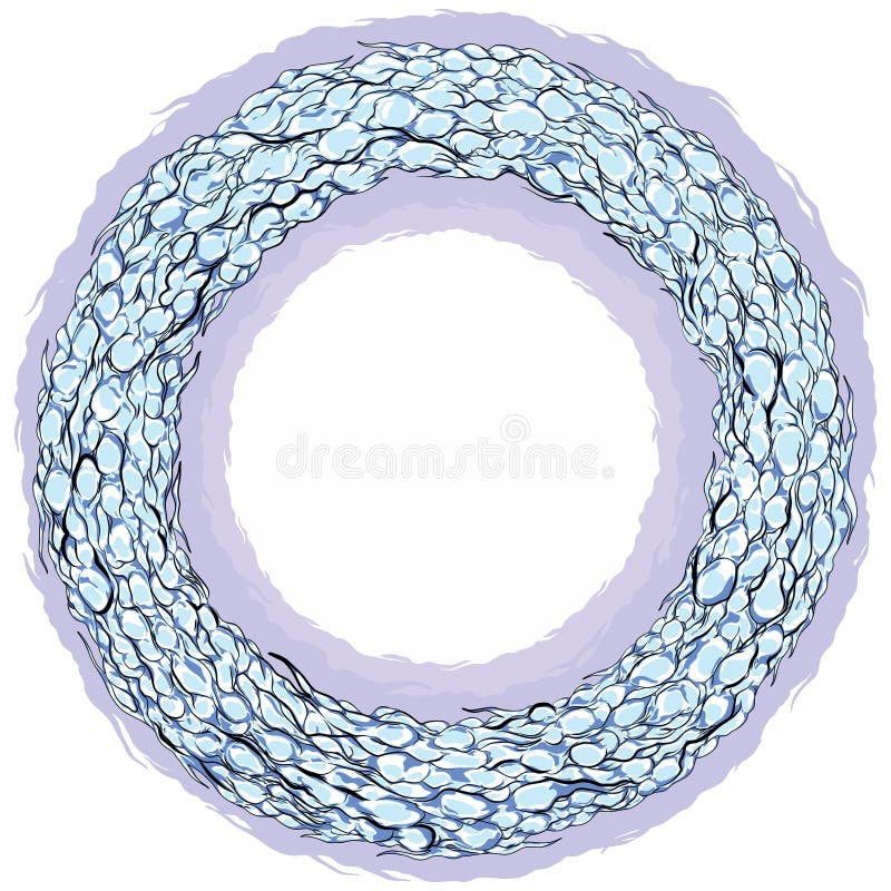 Clouds Circle Vector Illustration on White Background. Stock Vector ...