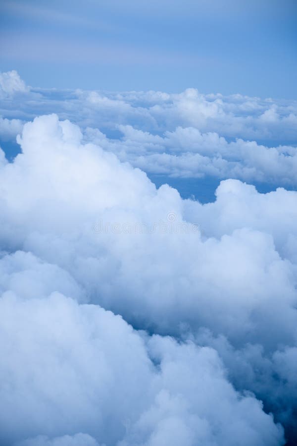 Clouds Clean Viewed from an Airplane Stock Photo - Image of sunlight ...