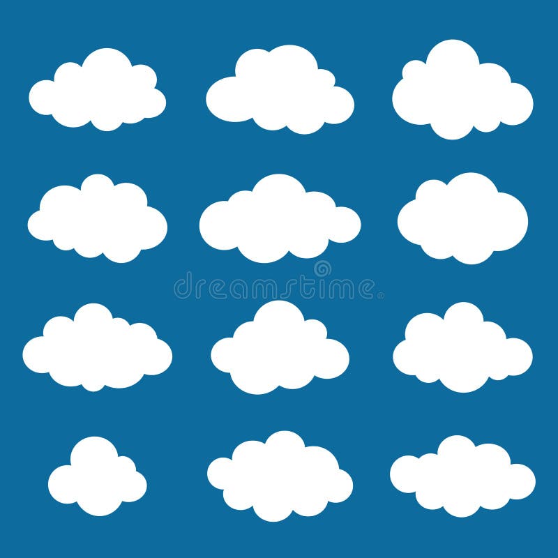 Blue Cloud Outline Cartoon Cloud Images | Free Photos, PNG Stickers,