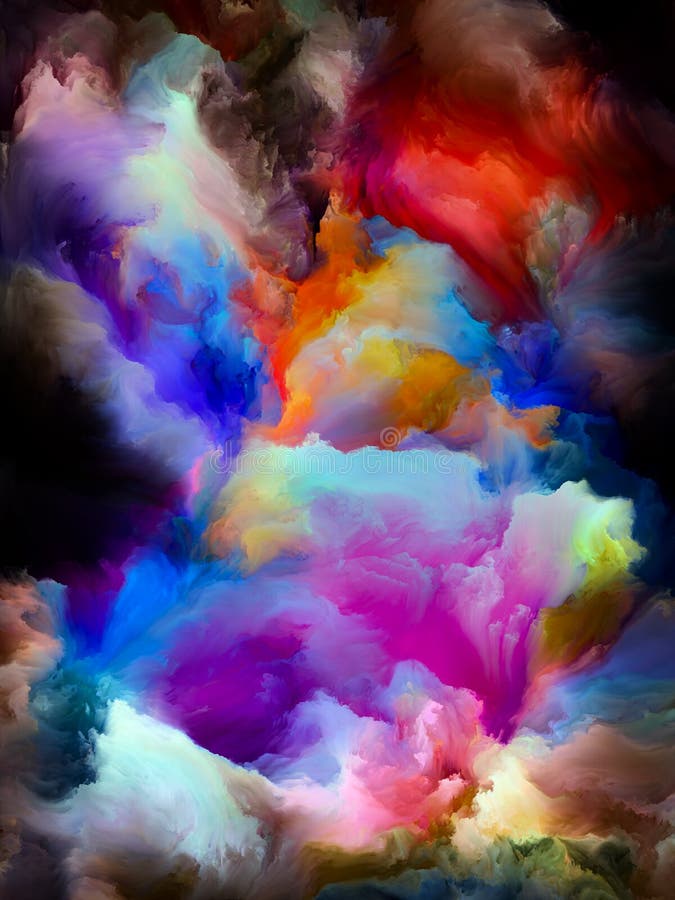 Colorful Cloud Abstraction stock illustration. Illustration of ...
